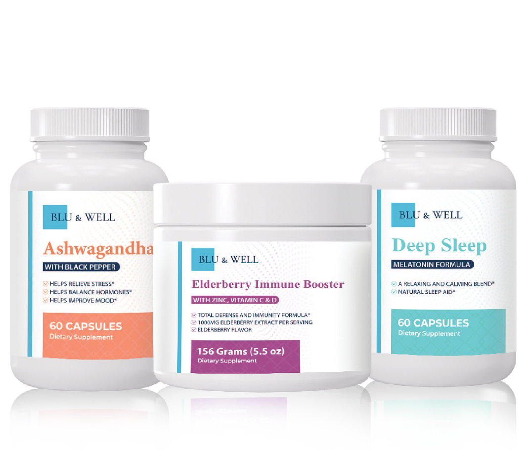 BLU & WELL I Vitamins for Sleep, Stress,Mood,Immunity and more