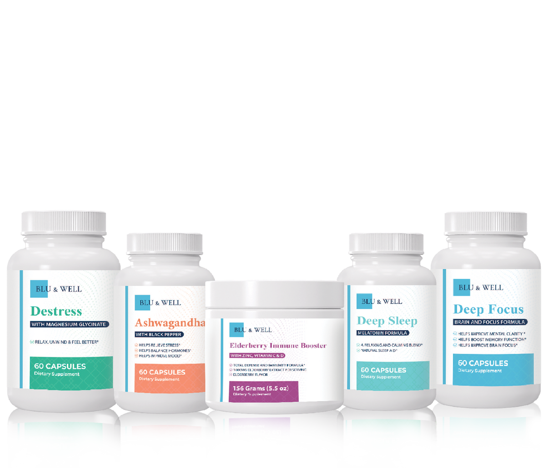 Natural Ashwagandha Supplement | Ashwagandha Herbal Supplement – BLU & WELL