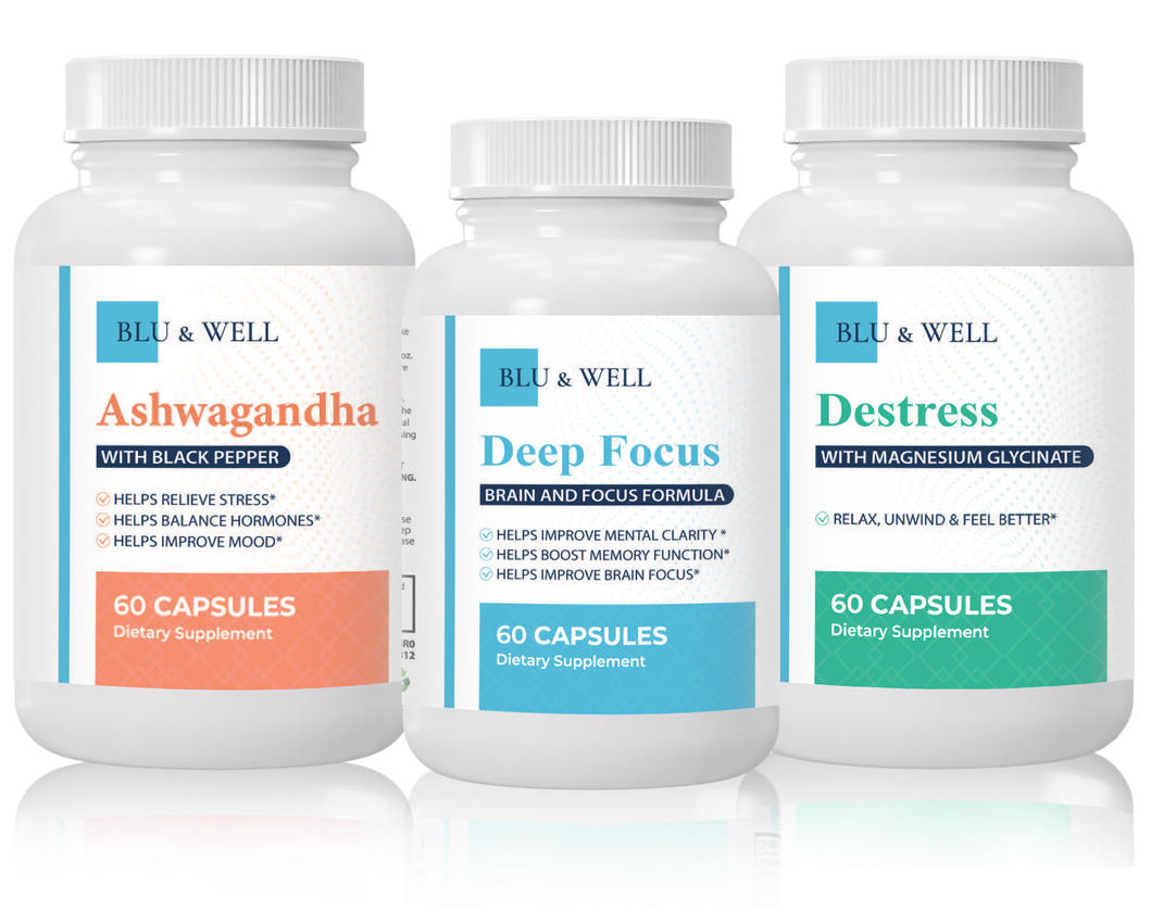 Natural Ashwagandha Supplement | Ashwagandha Herbal Supplement – BLU & WELL